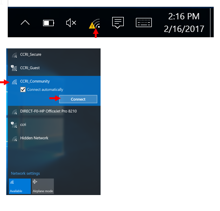 How to log into the CCRI Wireless Network on Windows 10 – CCRI